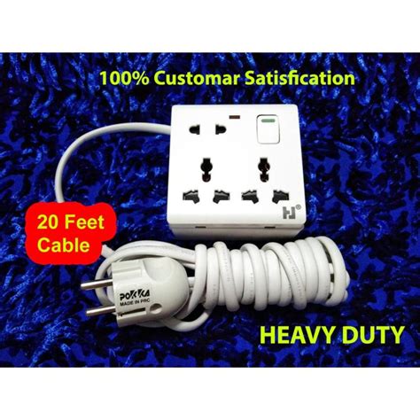 Handmade Multiplug Heavy Duty Long Lusting 8 Pin 3 Port With Universal Socket And 20 Fit