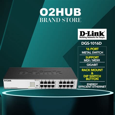 D LINK DGS 1016D 16Port 10 100 1000 Gigabit Port Rackmount Unmanage Network Switch In Metal Case