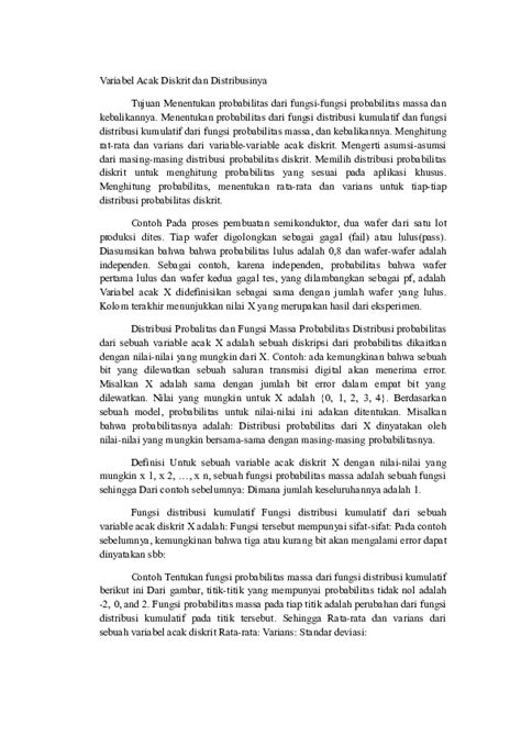 Doc Variabel Acak Diskrit Dan Distribusinya