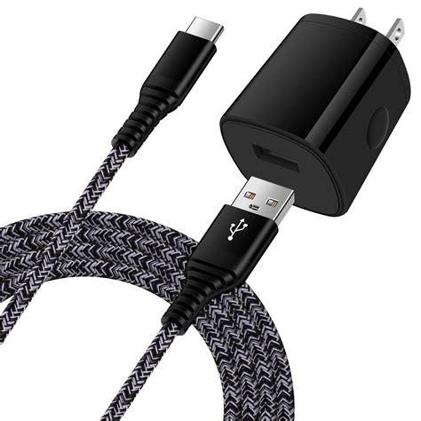 ABCPOW 10ft USB C Charger With Wall Plug Fast Charging Cable Block USB A To USB C Walmart Com