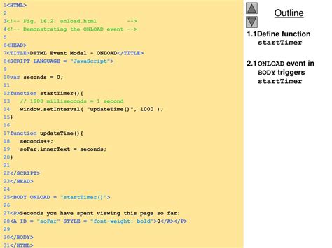 Ppt Chapter 16 Dynamic Html Event Model Powerpoint Presentation