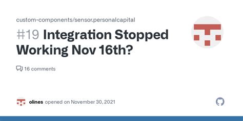 Integration Stopped Working Nov 16th · Issue 19 · Custom Components