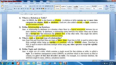 Chapter 4 Dbms And Sql 12th Video1 Youtube