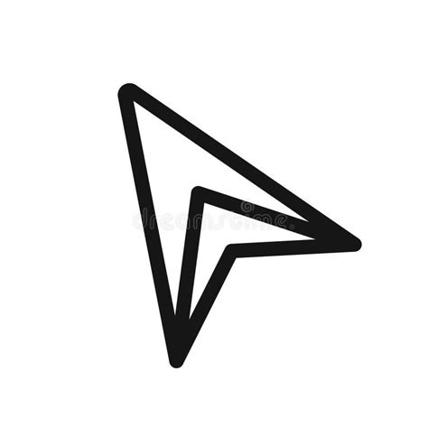 Navigator Arrow Icon Black Line Art Vector Stock Illustration Illustration Of Arrow Wind