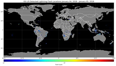 Iss Lis Lightning Flash Location Quickview Using Python 30 And Gis