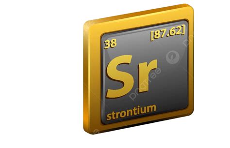 Strontium An Elemental Viewpoint Featuring Chemical Symbol Atomic Number And Atomic Mass Vector