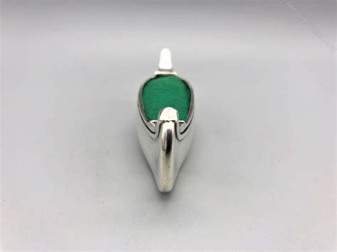 Antiques Atlas Edwardian Silver Canoe Pin Cushion Bham 1906