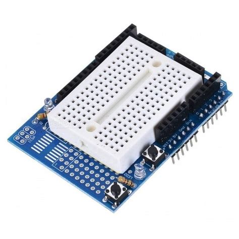 Arduino Uno Proto Shield Prototype Expansion With Mini Breadboard
