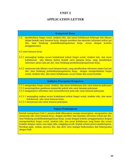 Unit 2 Application Letter Pdf