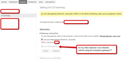 Solved Cannot Schedule Refresh For Datasource With Dynami