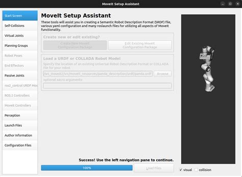Moveit Setup Assistant — Moveit Documentation Rolling Documentation