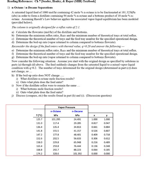 Solved Readingreferences Ch 7 Seader ﻿henley And Roper