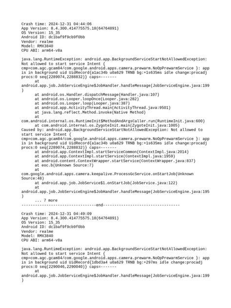 Crash20241231 Pdf Android Operating System Java Programming Language