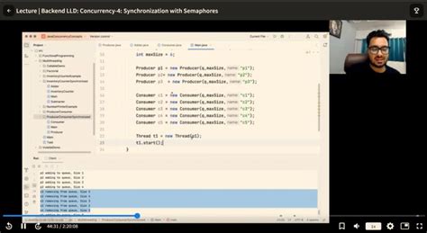 working on backend lld concurrency 4 synchronization with… shomeek de