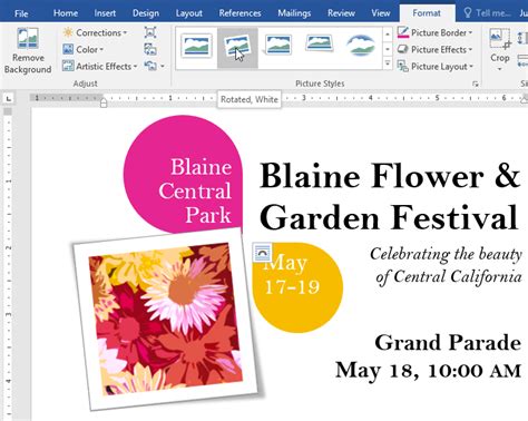Word Formatting Pictures