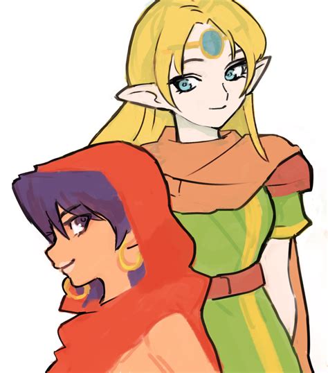 Safebooru 2girls Belt Blonde Hair Blue Eyes Brown Cape Cape Circlet