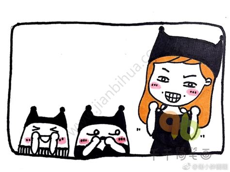 小姑娘的表情简笔画 表情包