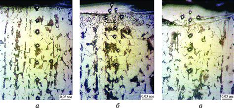 Microstructure Of The Cross Sections Of The Samples From Steel 20 With