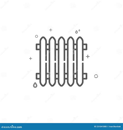 Heating Plumbing Ventilation Editable Line Icons Vector Set On Black