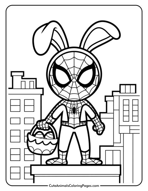 Spider Man Easter Coloring Pages
