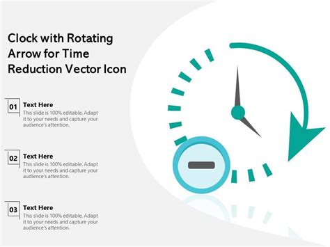 Clock With Rotating Arrow For Time Reduction Vector Icon Ppt Powerpoint Pre
