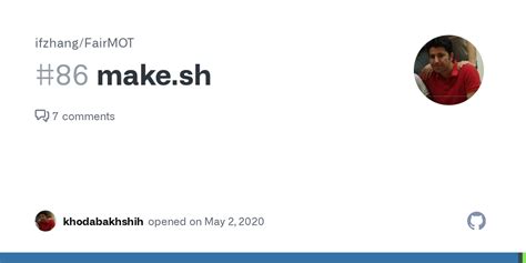 Make Sh Issue Ifzhang FairMOT GitHub