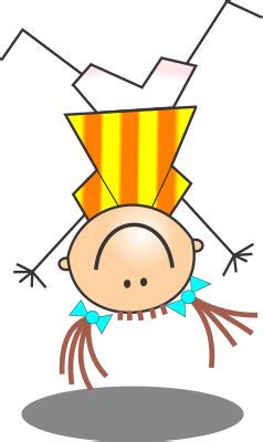 4 Girls Doing Cartwheels Openclipart