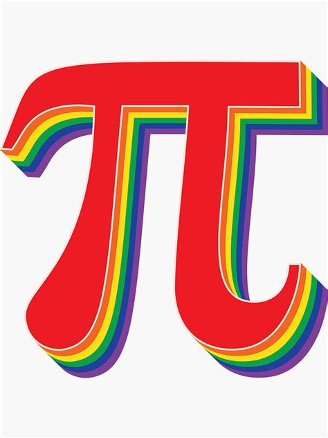 Rainbow Pi Sticker For Sale By Texterns Redbubble