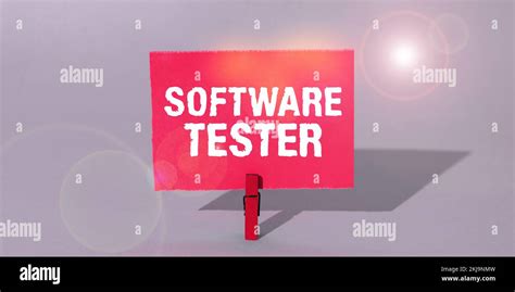 Text Caption Presenting Software Tester Word For Implemented To