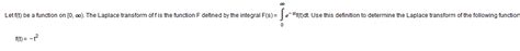 Solved Find Laplace Transform Of F T Is F S And It Is Chegg Com
