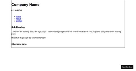 Layout Codesandbox