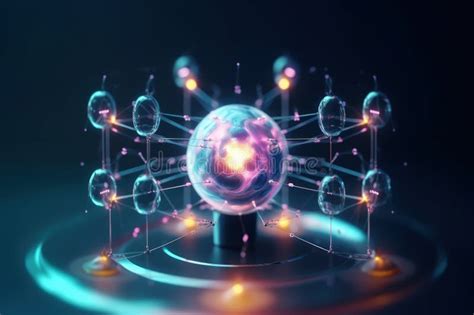 Atomic Nucleus Electrons Neutrons Protons Model Shows That An Atom Is