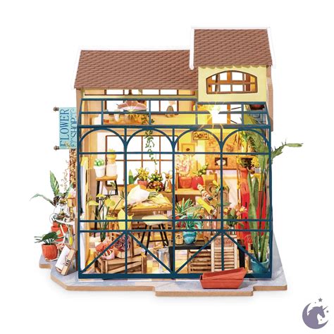 Emilys Flower Shop Robotime Dg145 Diy 124 Dollhouse Miniatures Kit