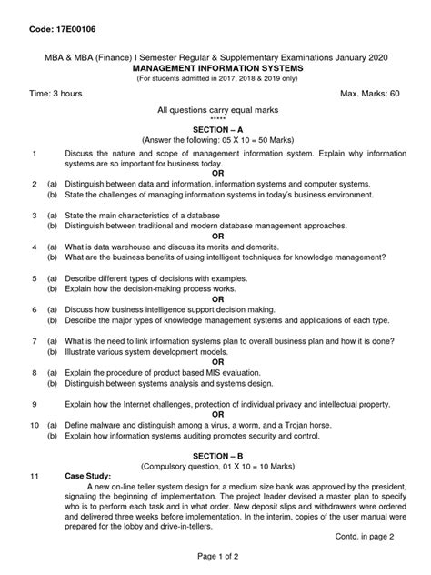 17e00106 Management Information Systems Pdf Business Intelligence Information System