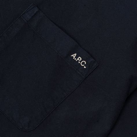 Apc Chemise Mateo Logo Dark Navy Cohah H12599 Welcome Logo