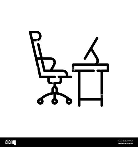 Swivel Computer Chair And Desk With Desktop Computer Office Workplace