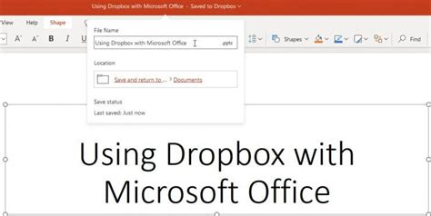 How To Integrate And Use Microsoft Office With Dropbox Techrepublic