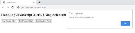 How To Handle JavaScript Alert In Selenium WebDriver Using Python