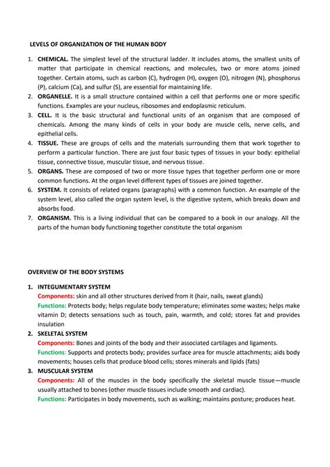 Solution Introduction To Anatomy And Physiology Basic Terminologies
