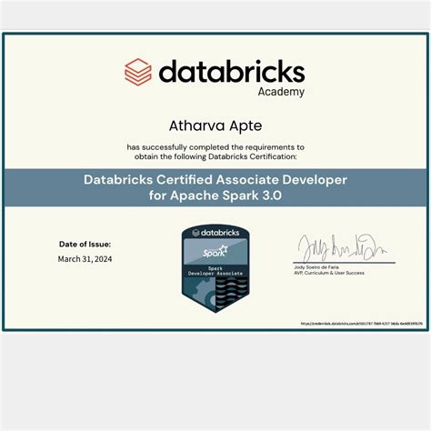 Sparkdeveloper Databricks Dataengineer Atharva Apte Capm® 11