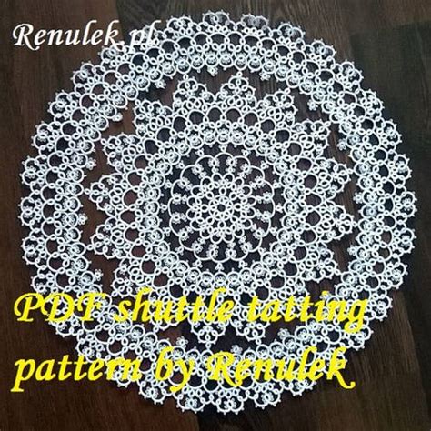 Pdf Shuttle Tatting Square Pattern Doily 10 Etsy