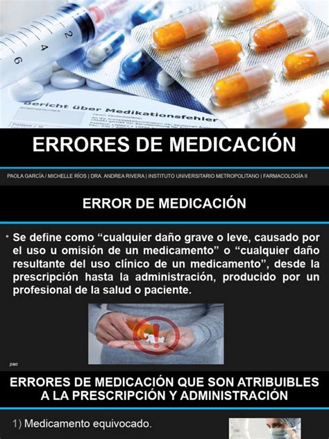 Errores De MedicaciÓnfarma Pao Y Michelle Pdf Medicamentos Con