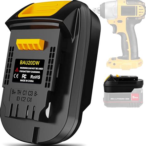 Tpdl Adapter For Bauer 20v Battery Convert To For Dewalt 20