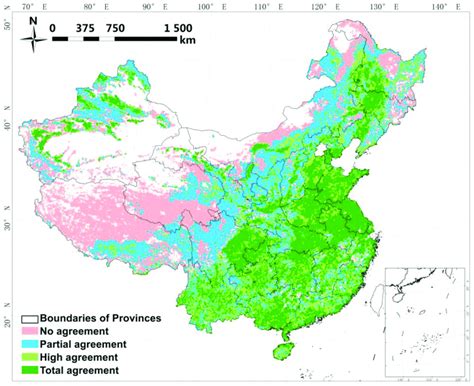 spatial agreement of datasets no agreement means a grid is considered