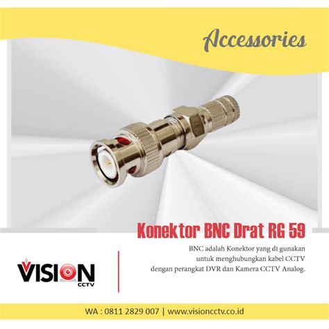 Vision CCTV Konektor Konektor BNC Drat RG