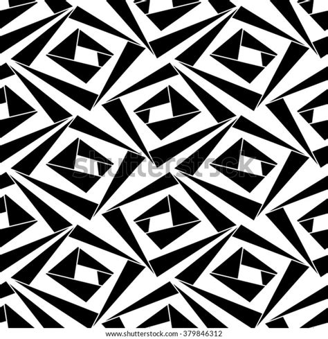 Rhombus Monochrome Pattern Triangle Seamless Vector Stock Vector Royalty Free 379846312