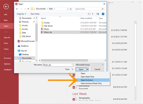 how to remove a password from a database in access 2016
