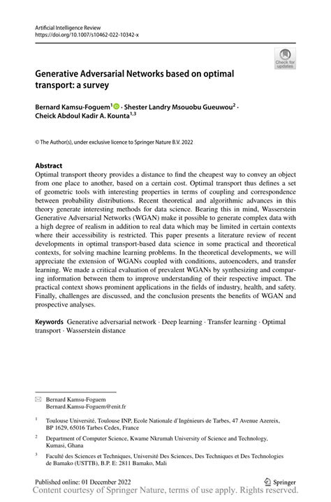generative adversarial networks based on optimal transport a survey