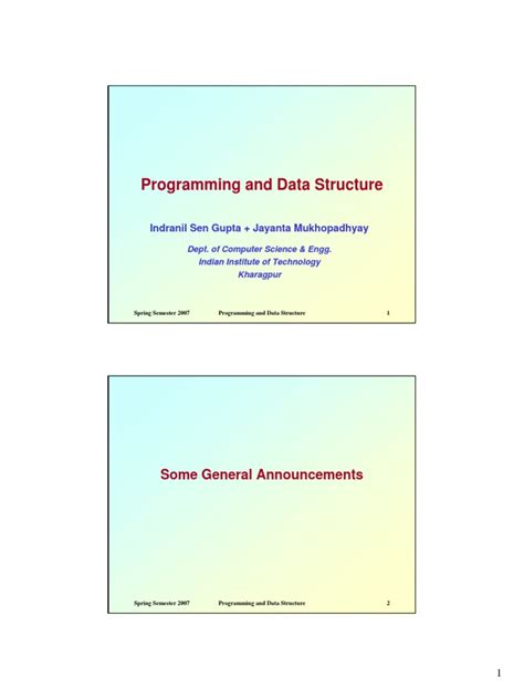 Iit Kgp Programming And Data Structures Pdf