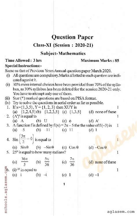 HP Board Class Th Maths Question Paper PDF AglaSem